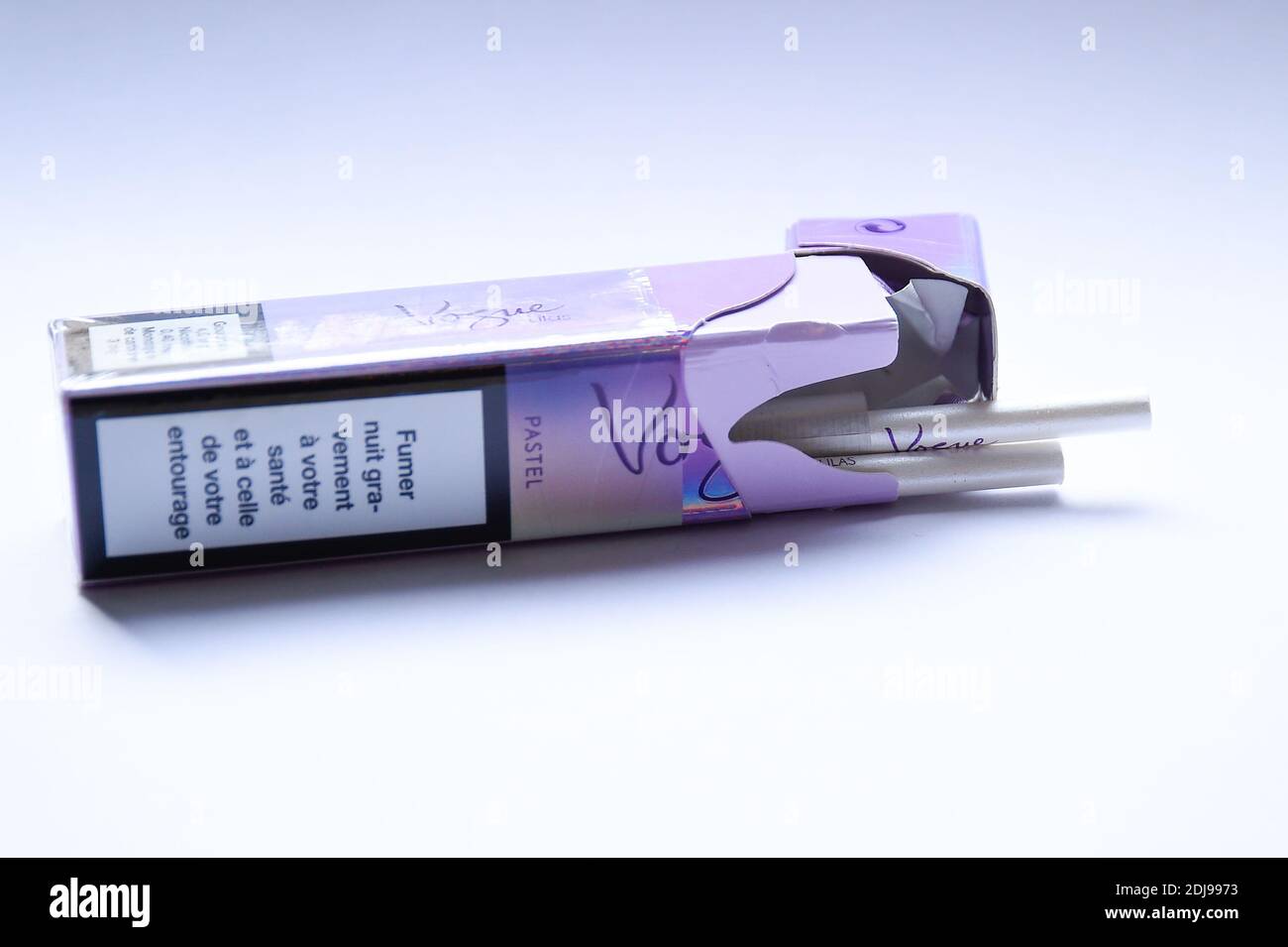 Illustration of pack of cigarettes in Paris , France on 23 september ...