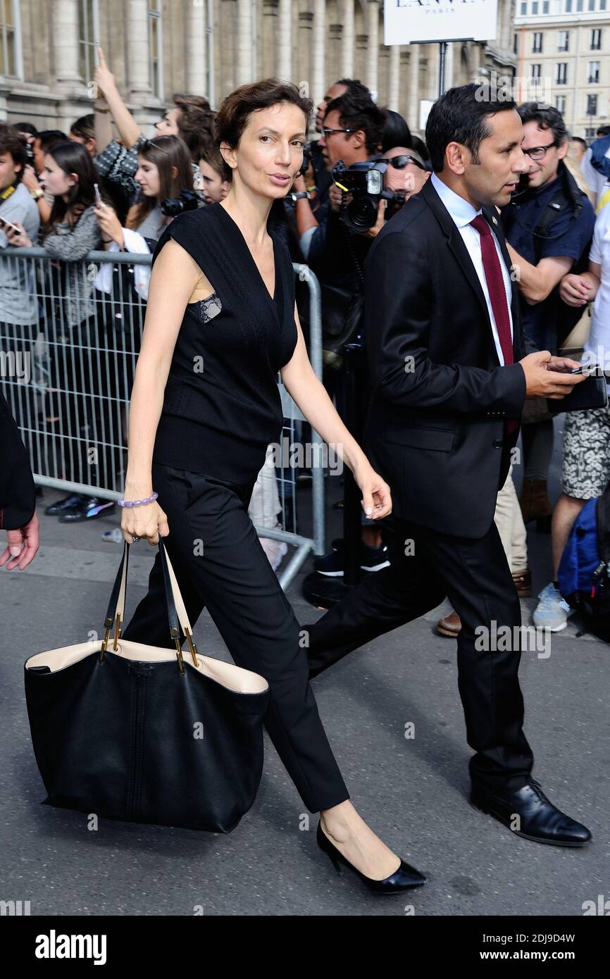 French Culture Minister Audrey Azoulay arriving at the Lanvin show as a ...