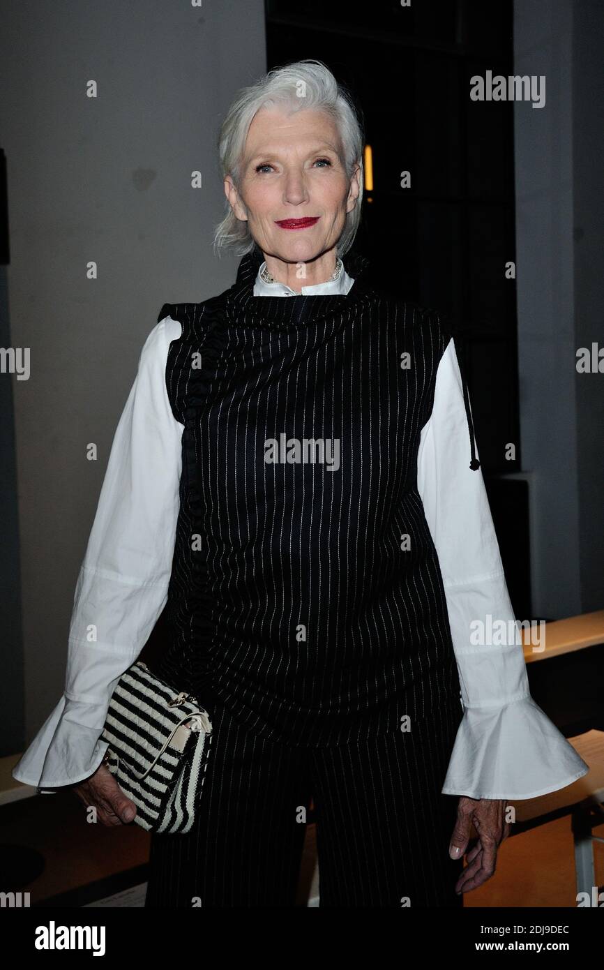 Maye Musk attending the Guy Laroche show as a part of Paris Fashion ...