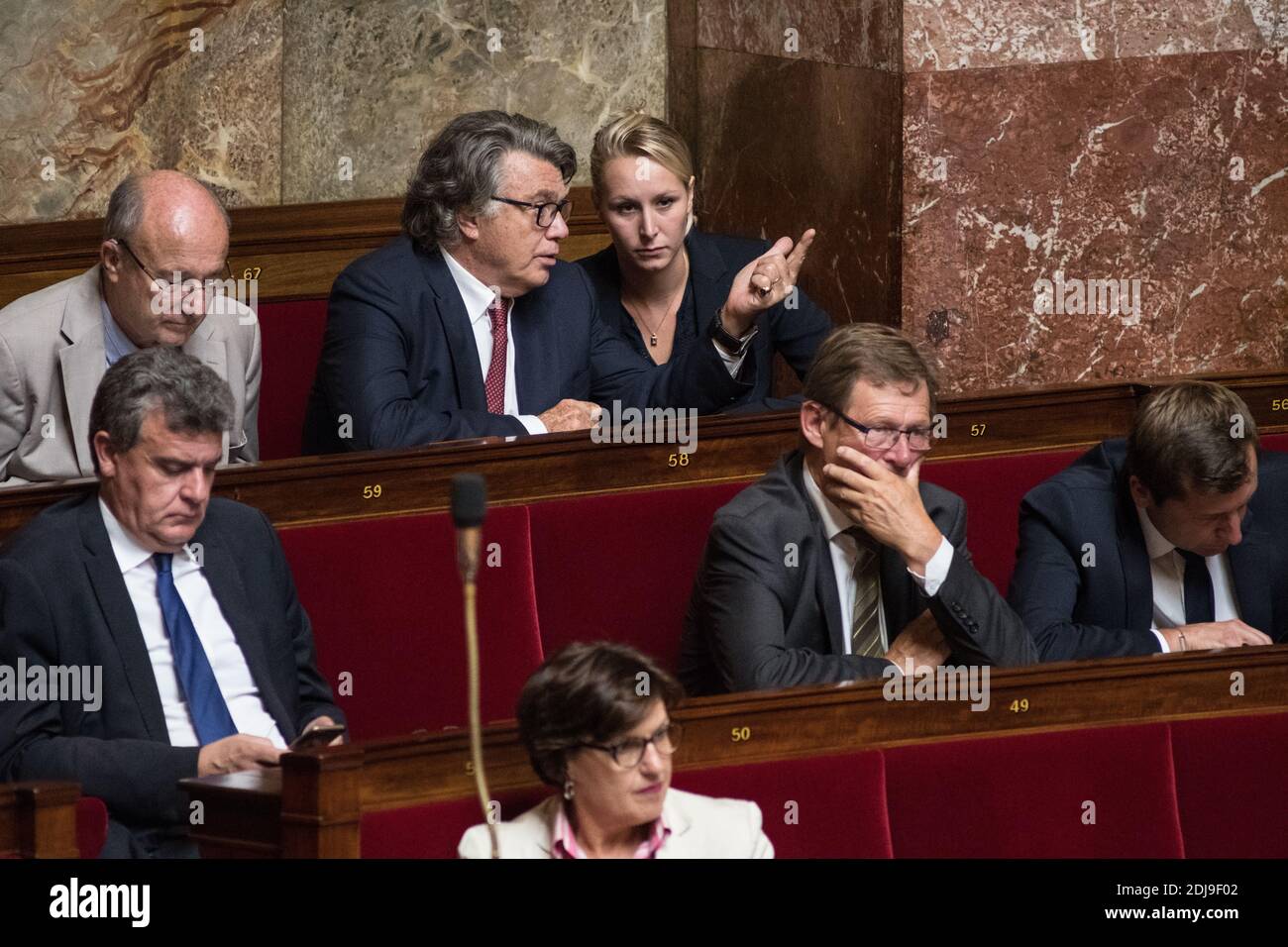 Far-right party Front National (FN) deputies Gilbert Collard and Marion ...