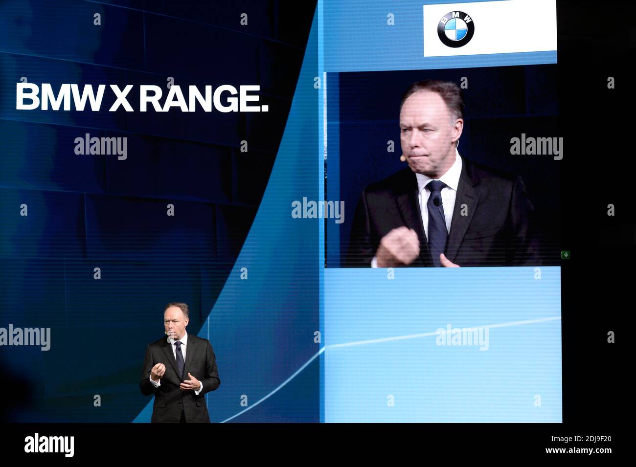 Ian Robertson, Chairman of Sales and Marketing at BMW, presenting the ...