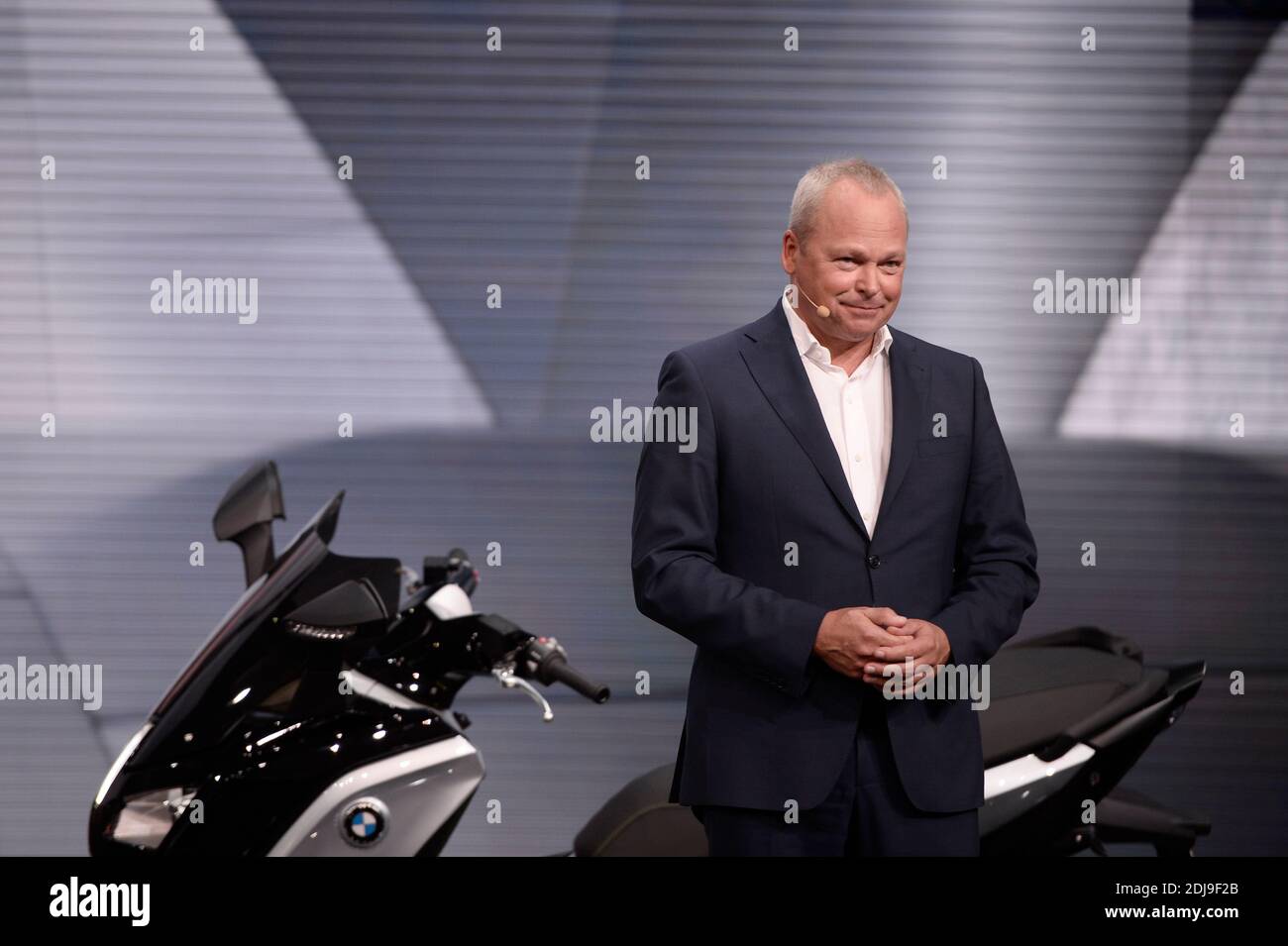 Stephan Schaller, president of BMW motorbikes, presents the new BMW ...
