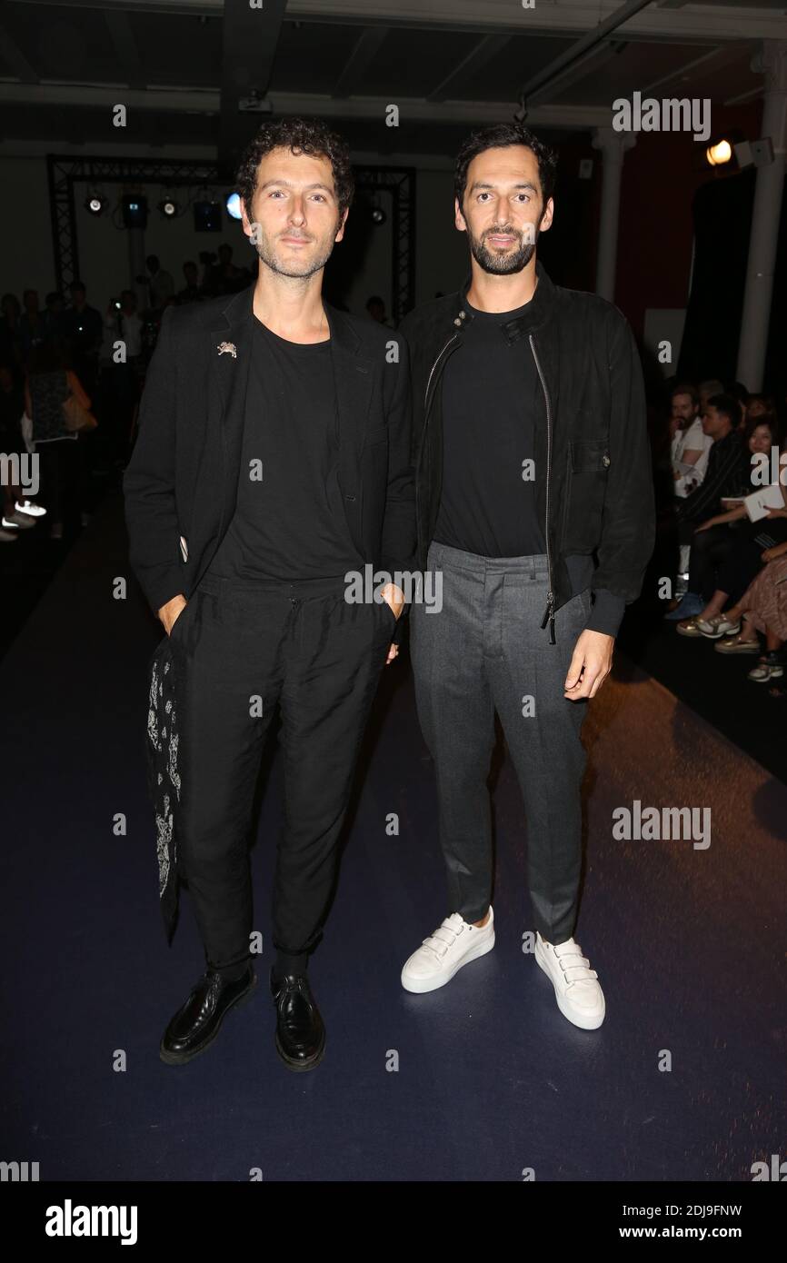 Simon Buret and Olivier Coursier (Aaron) attending the Alexis Mabille ...