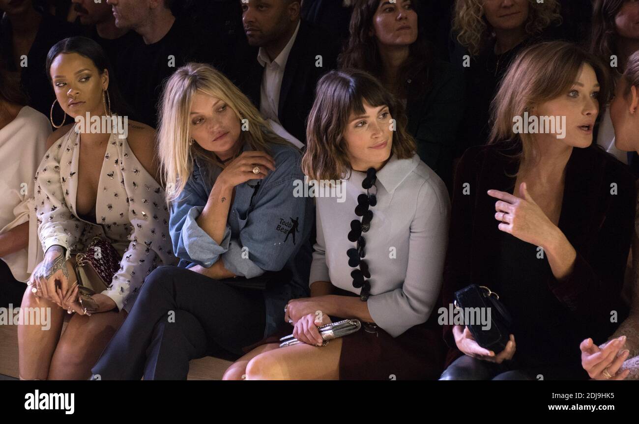 Rihanna, Kate Moss, Gemma Arterton and Carla Bruni attend at the ...