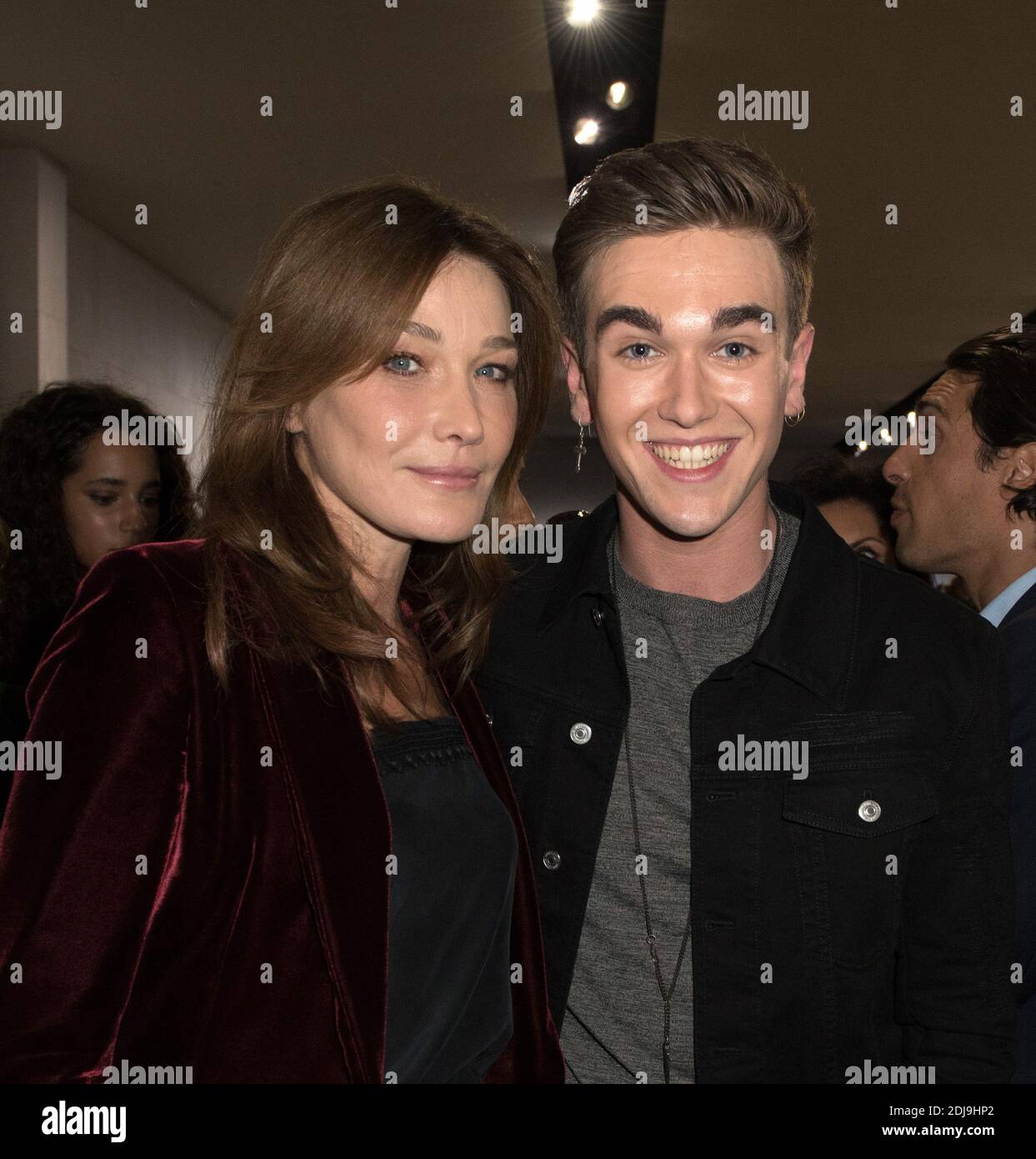 Carla Bruni and Gabriel Kane Day Lewis attend sat the Christian Dior ...