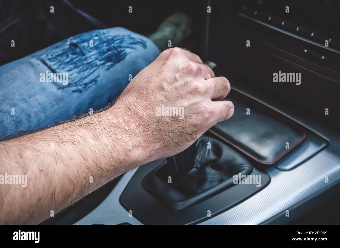 Gear lever on steering wheel hi-res stock photography and images - Alamy