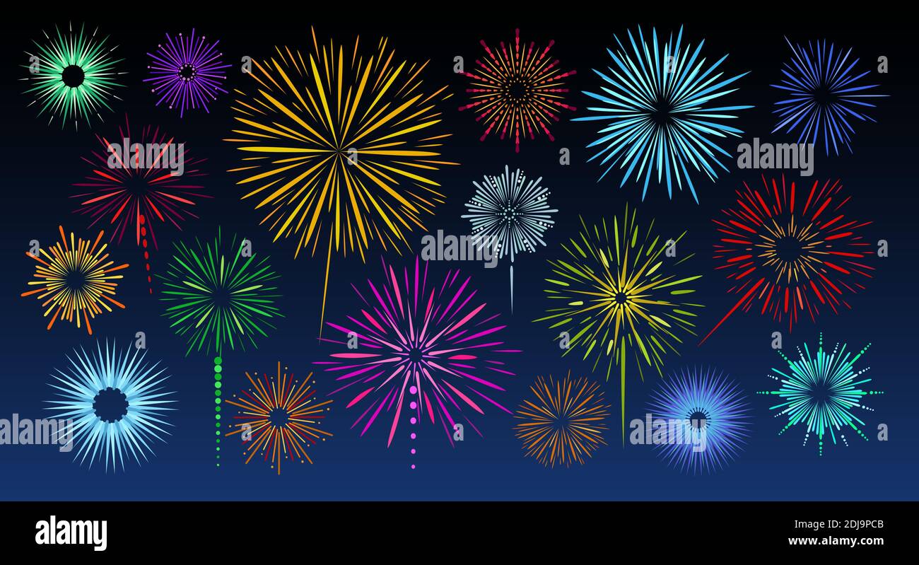 Celebration fireworks bursts Stock Vector Image & Art - Alamy
