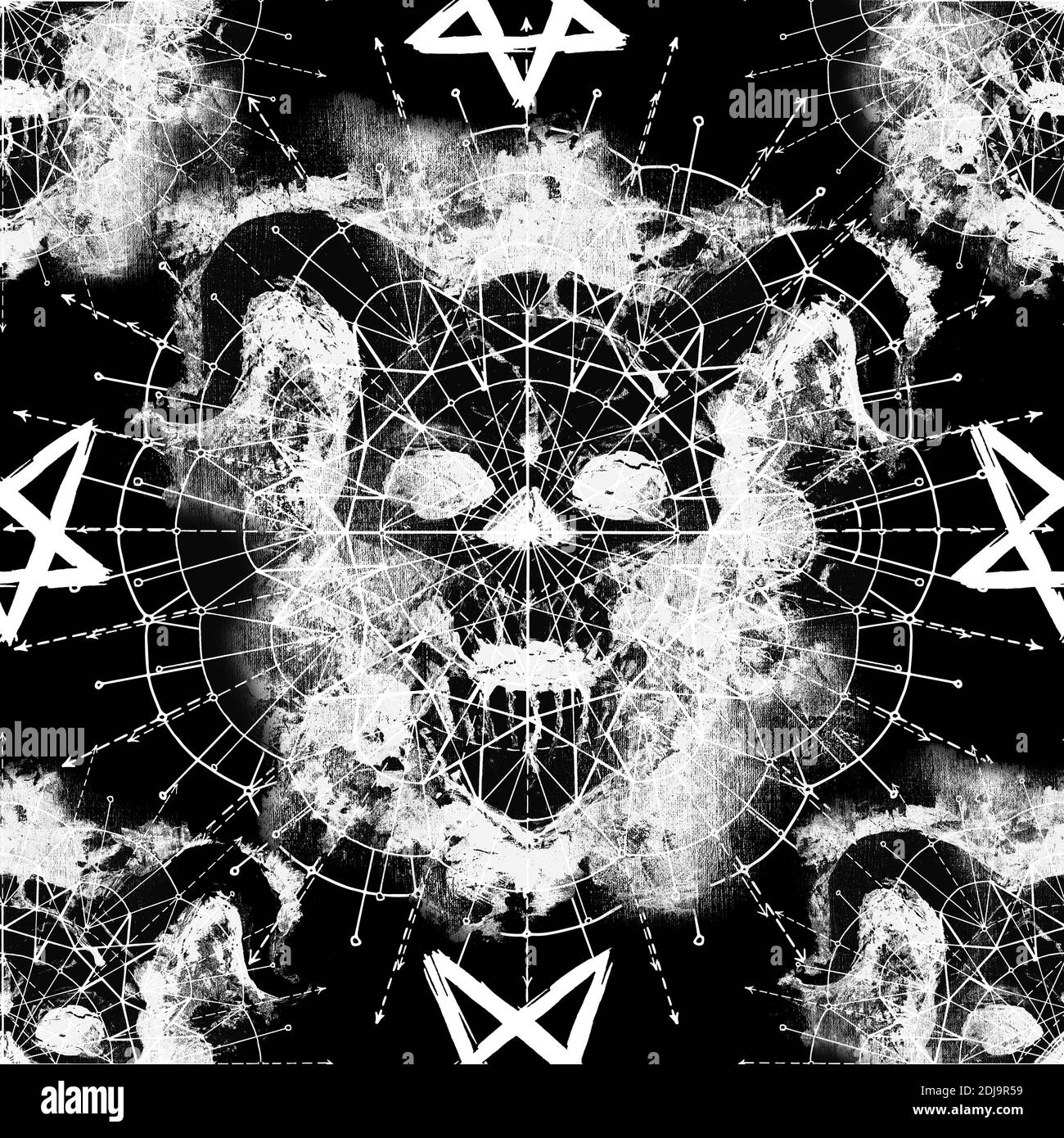 Seamless pattern with mystic symols. Occult and spiritual mystic ...