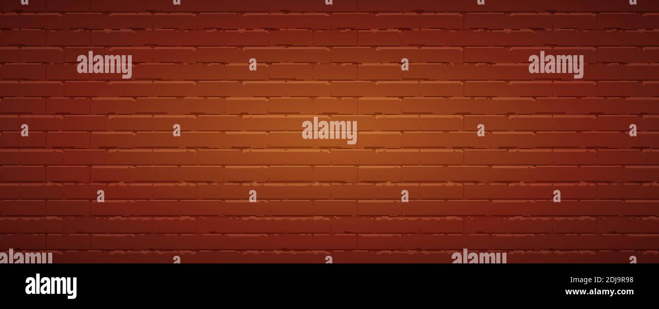 Brick wall. Dark red wall with pattern of brick. Vector template, 3d ...