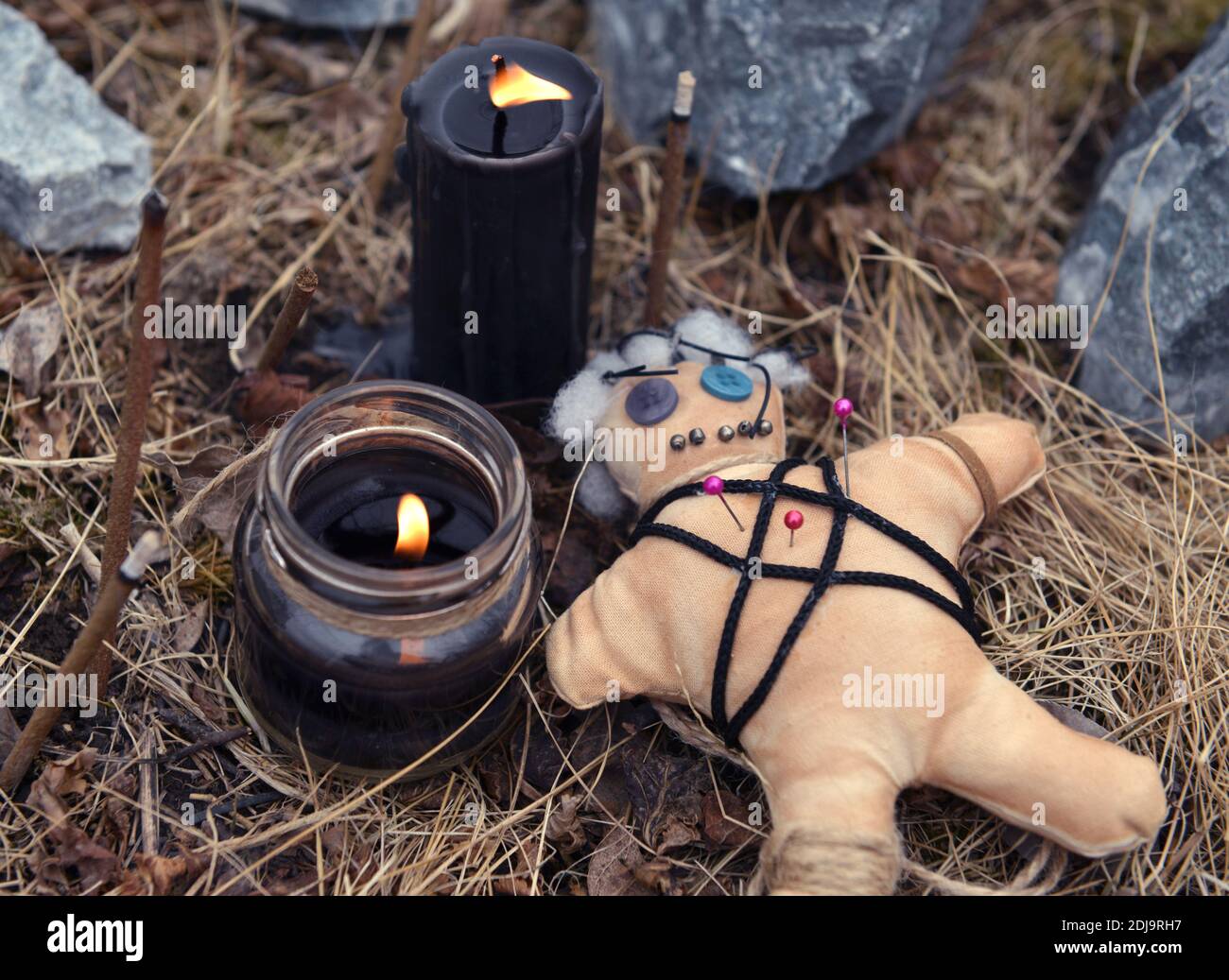 Magic ritual. Wicca, esoteric,voodoo and occult background with vintage ...