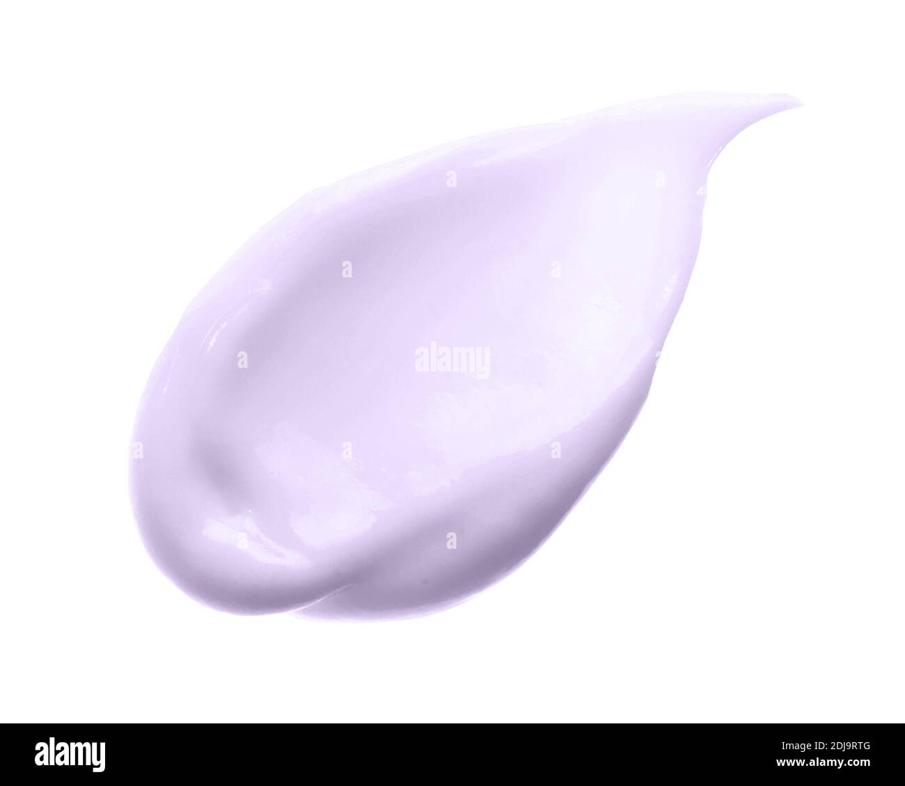 Lilac cosmetic cream swipe isolated on white. Facial anti aging hand ...