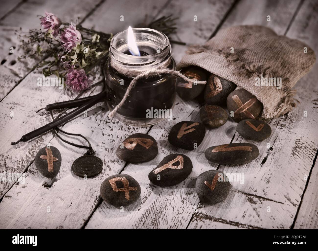 Magic ritual. Wicca, esoteric,voodoo and occult background with vintage ...