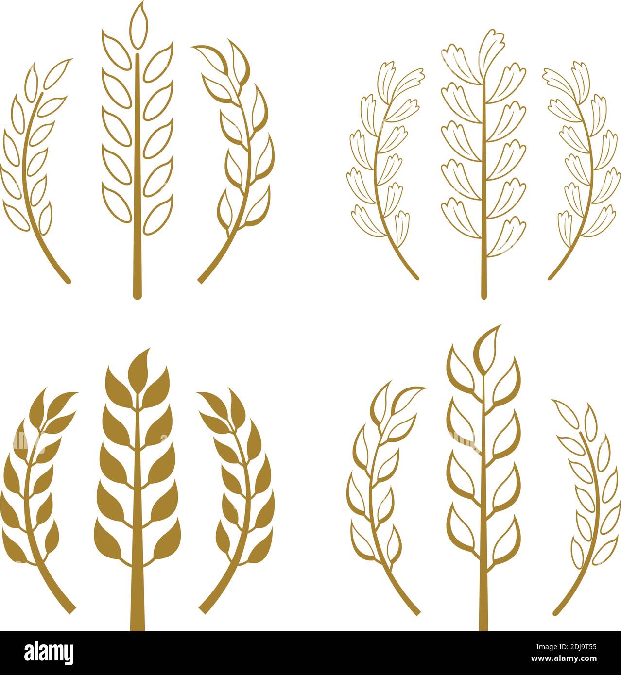 Wheat icon design template vector isolated illustration Stock Vector ...