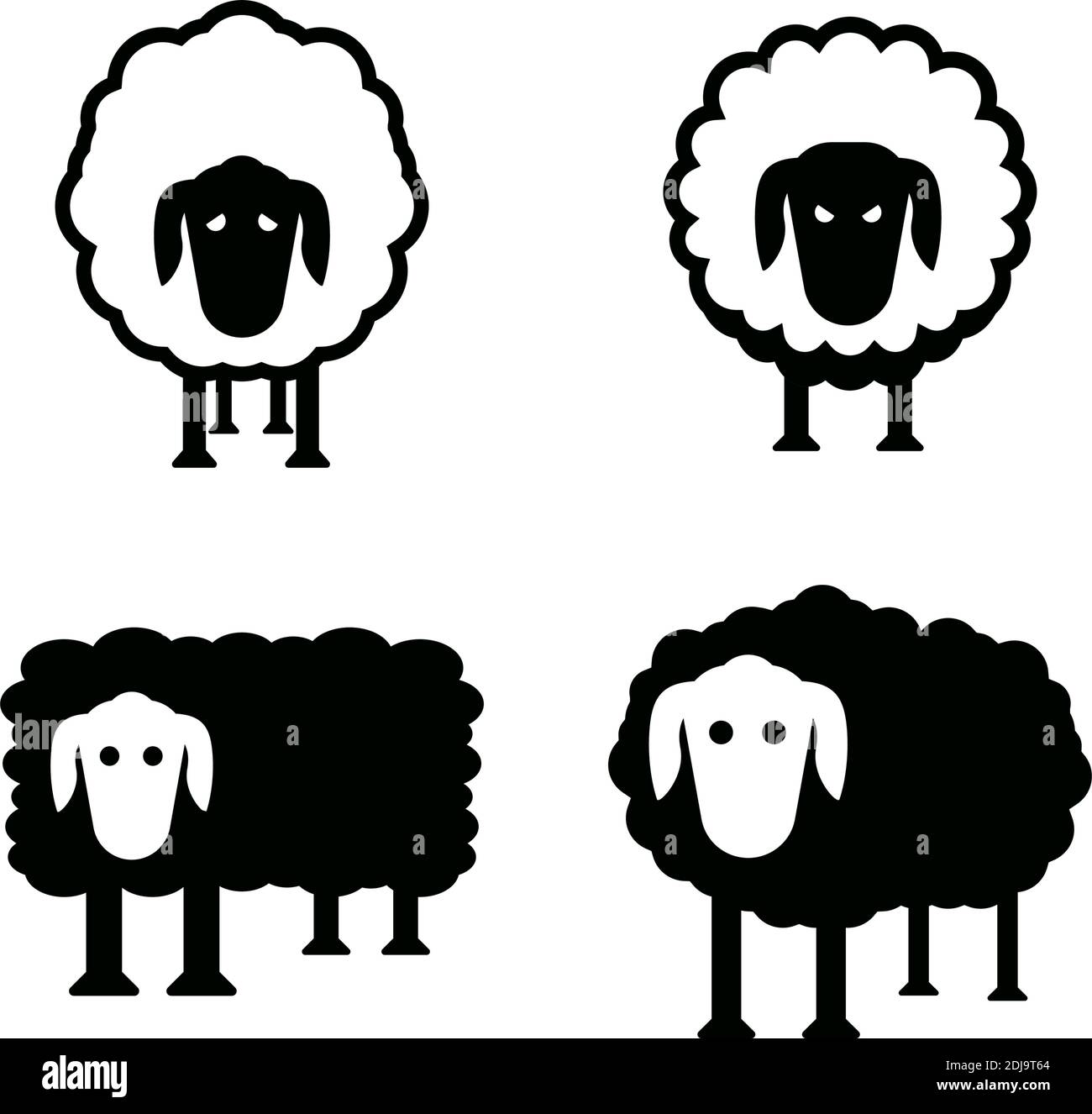 Sheep icon vector Stock Vector Images - Alamy