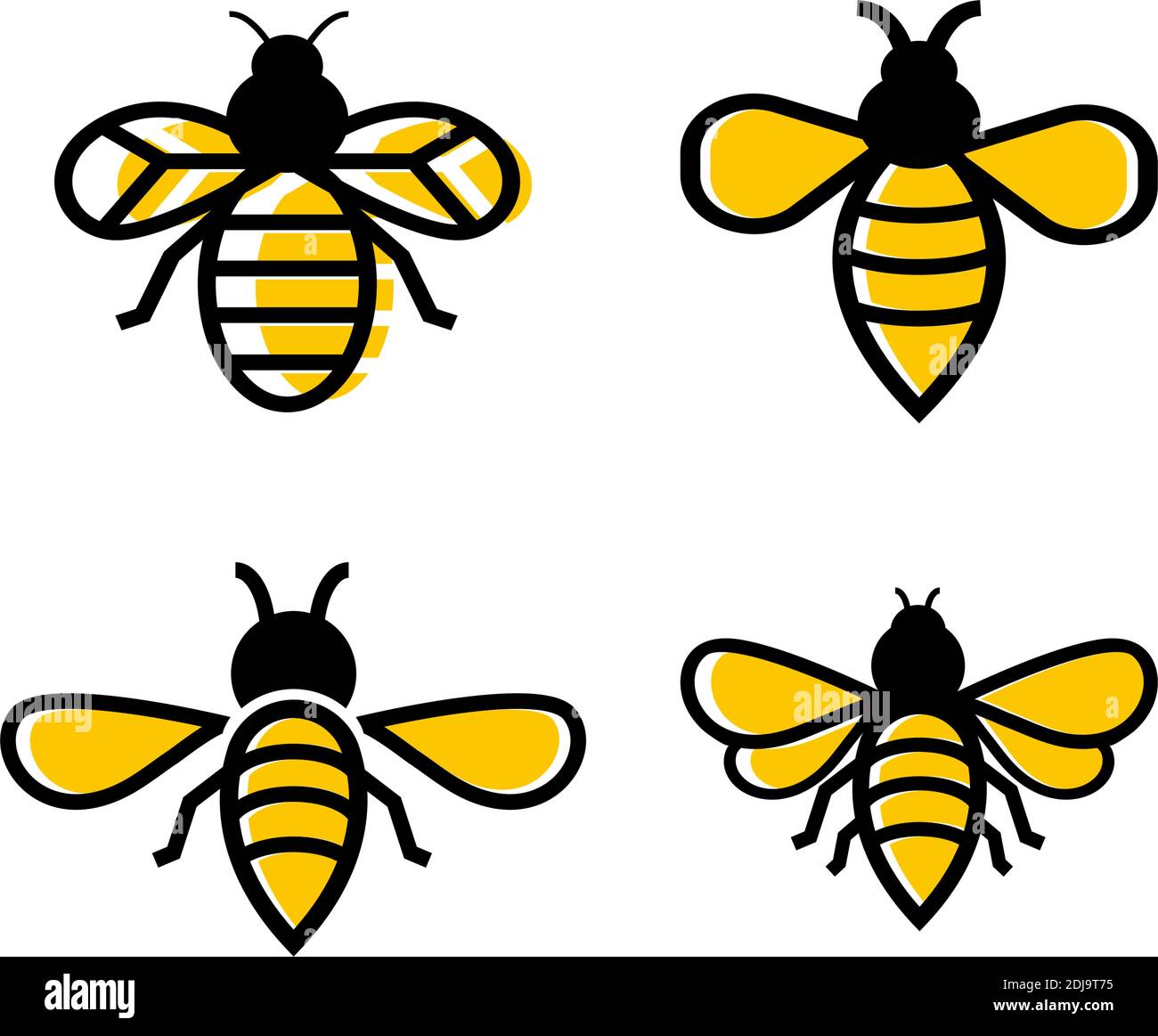 Bee icon design template vector isolated illustration Stock Vector ...