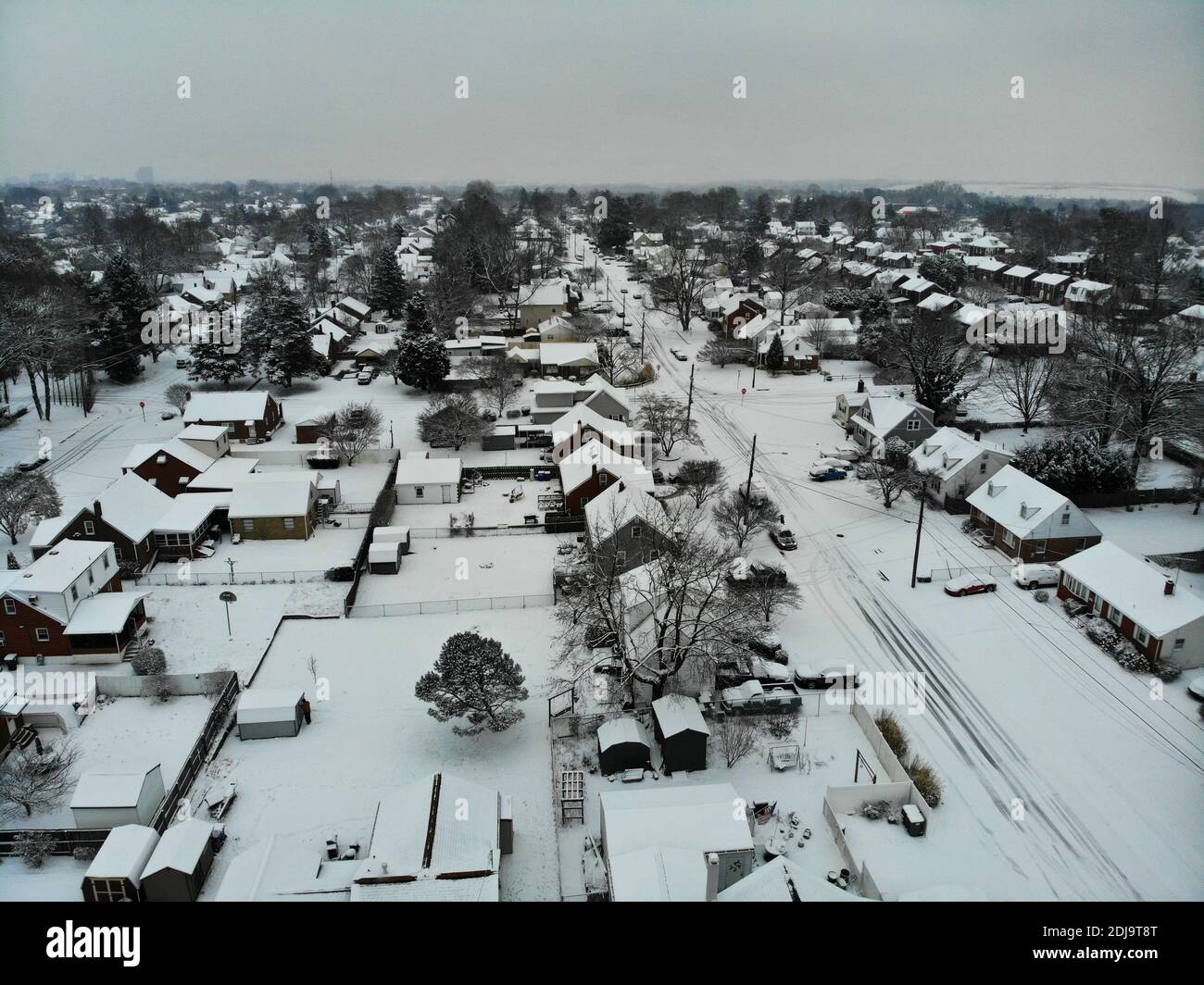 Wilmington, Delaware, U.S.A - January 13, 2019 - The aerial view of ...