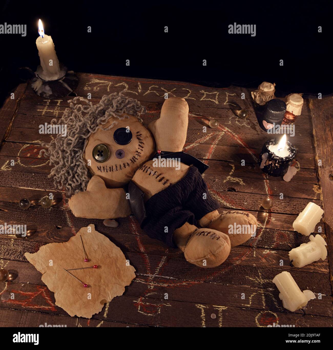 Magic ritual. Wicca, esoteric,voodoo and occult background with vintage ...