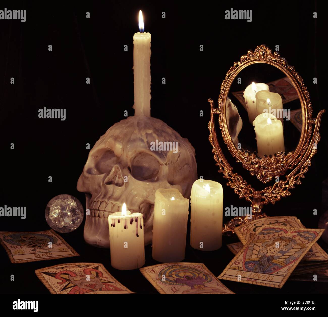 Magic ritual. Wicca, esoteric, gothic and occult background with ...