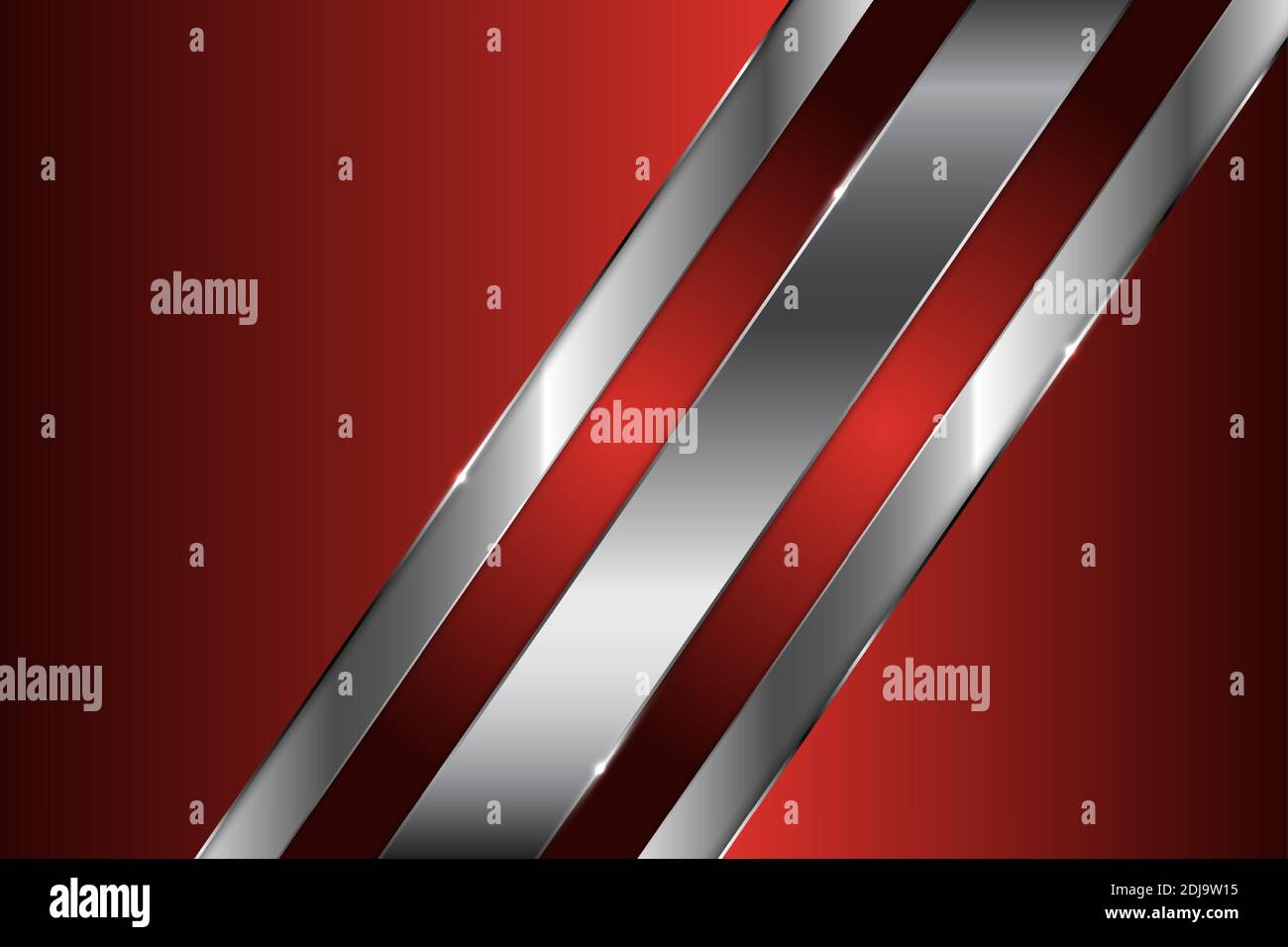 Luxury background of red with silver glossy.Elegant metal modern design ...