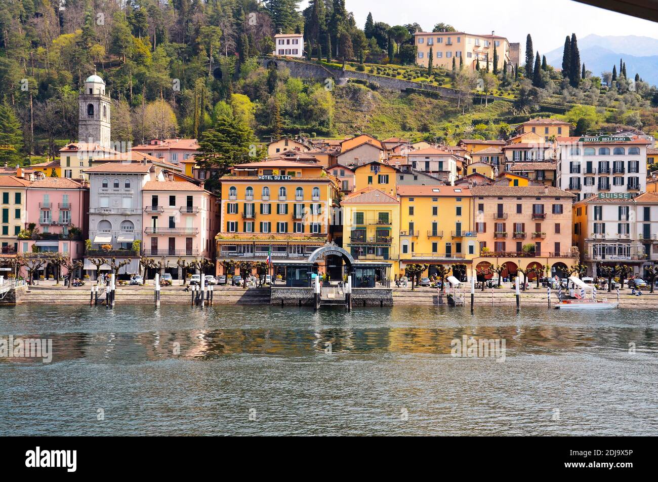view of bellagio lake como from water Stock Photo - Alamy