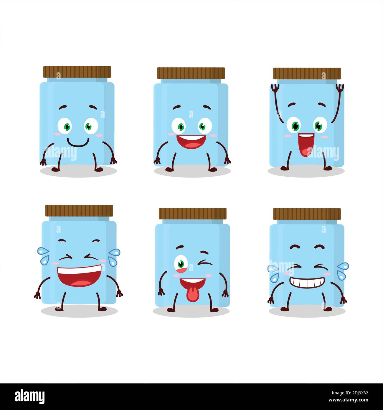 Cartoon character of jar with smile expression. Vector illustration ...