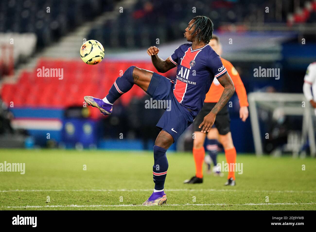 Moise Keane (PSG) in action during the French Ligue 1 Paris Saint ...