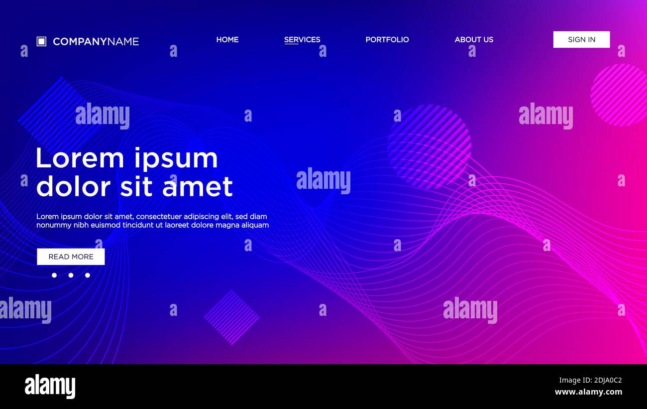 Abstract background website Landing Page. Template for websites, or ...