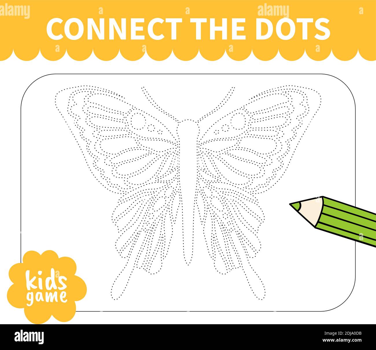 Children board game connect to dotted line for preschoolers and primary ...