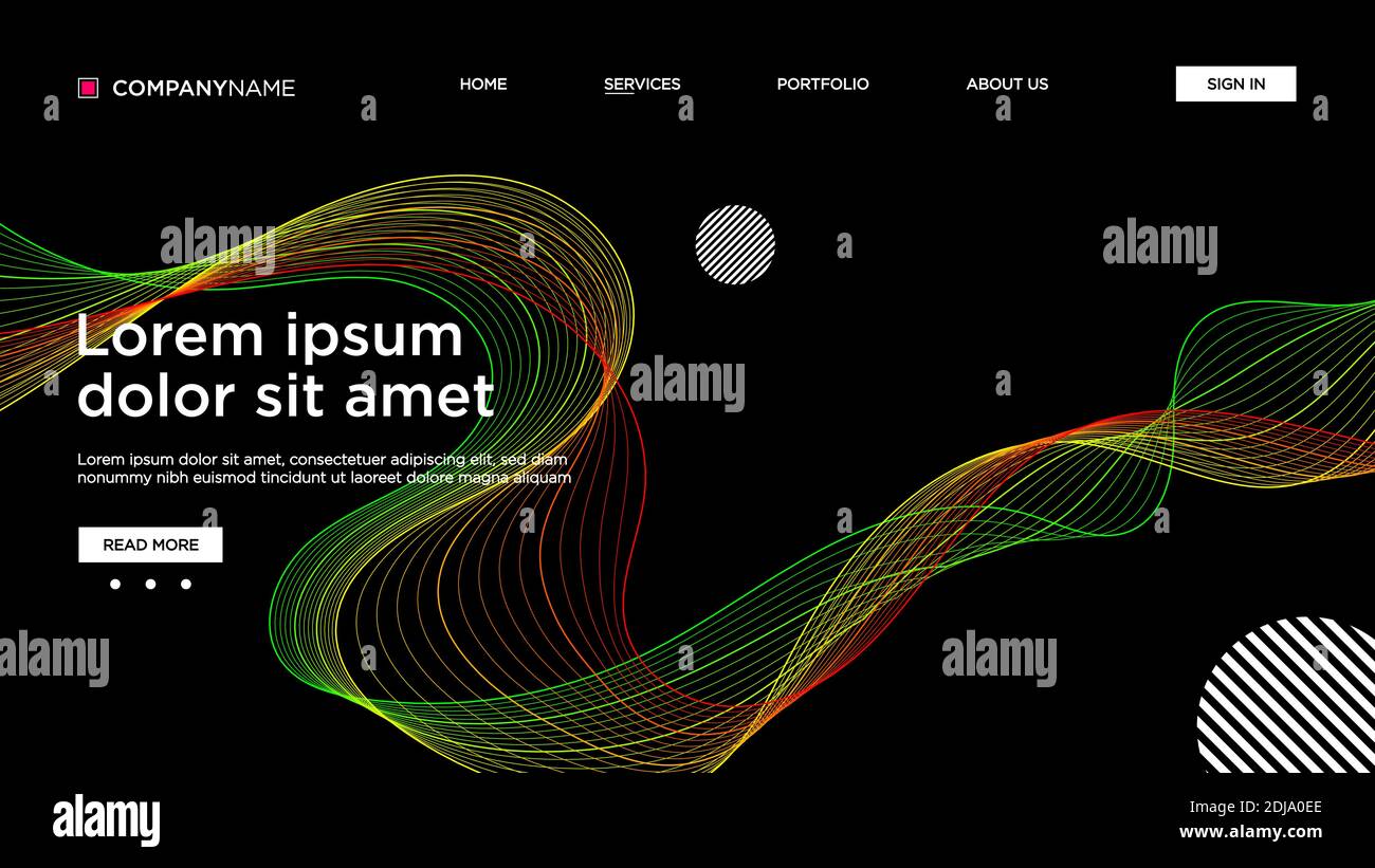 Abstract background website Landing Page. Template for websites, or ...