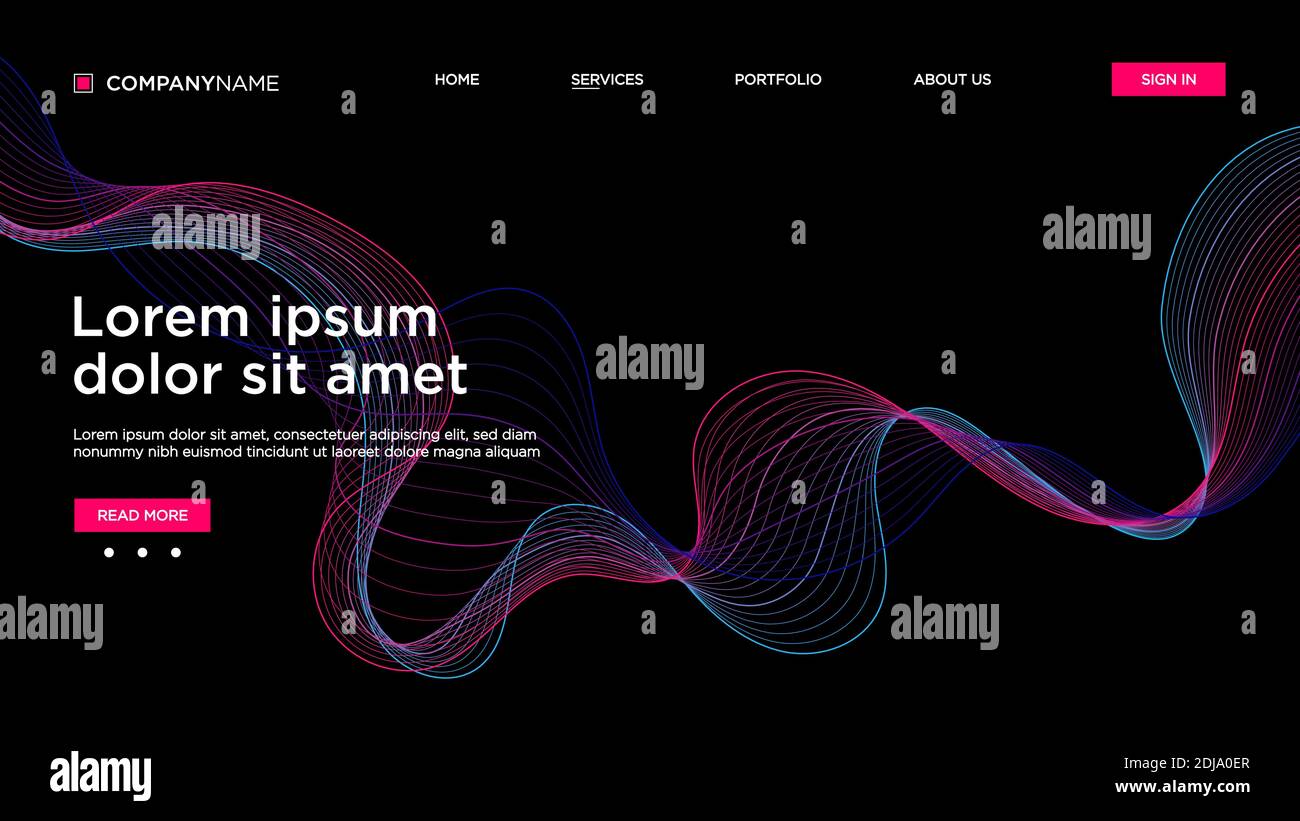 Abstract background website Landing Page. Template for websites, or ...