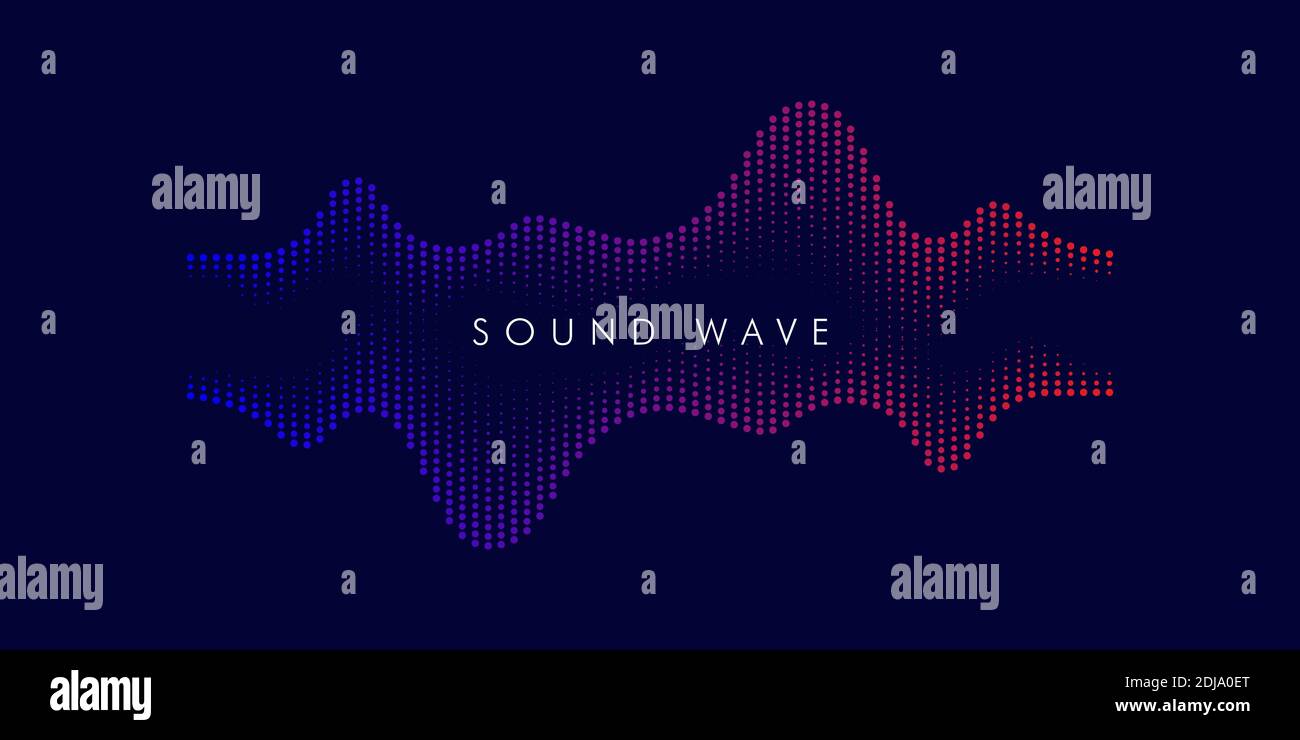 Vector abstract background with dynamic waves, dots, line and particles ...