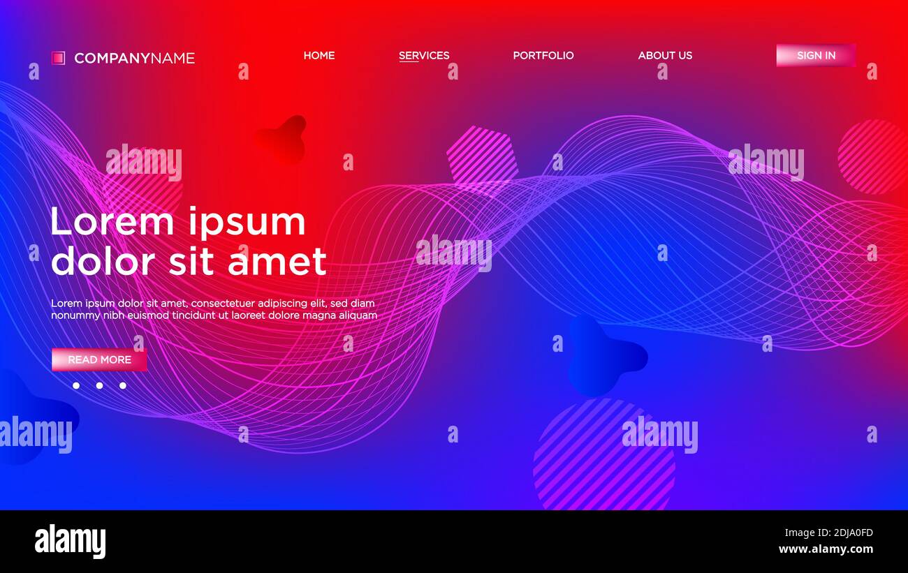 Abstract background website Landing Page. Template for websites, or ...