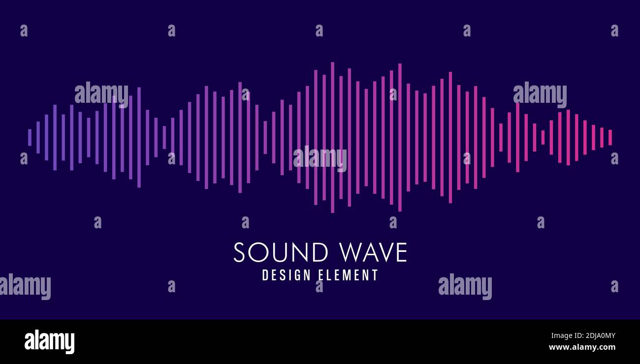 Modern Sound wave equalizer. Vector illustration on dark background ...