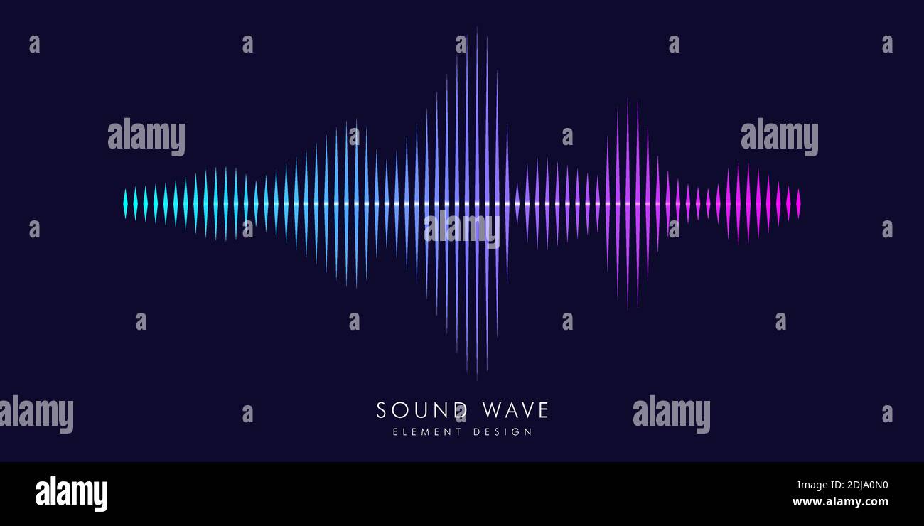Modern Sound wave equalizer. Vector illustration on dark background ...