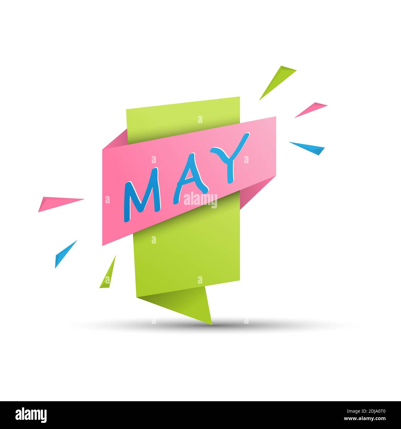 MAY. Colored banner with the name of the month of the year. Stock ...