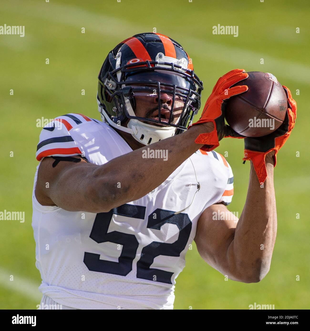 Chicago, Illinois, USA. 13th Dec, 2020. - Bears #52 Khalil Mack warms ...