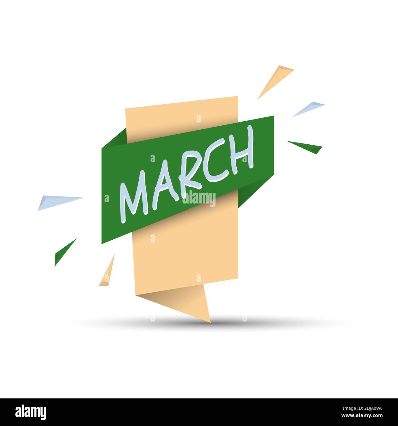 MARCH. Colored banner with the name of the month of the year. Stock ...