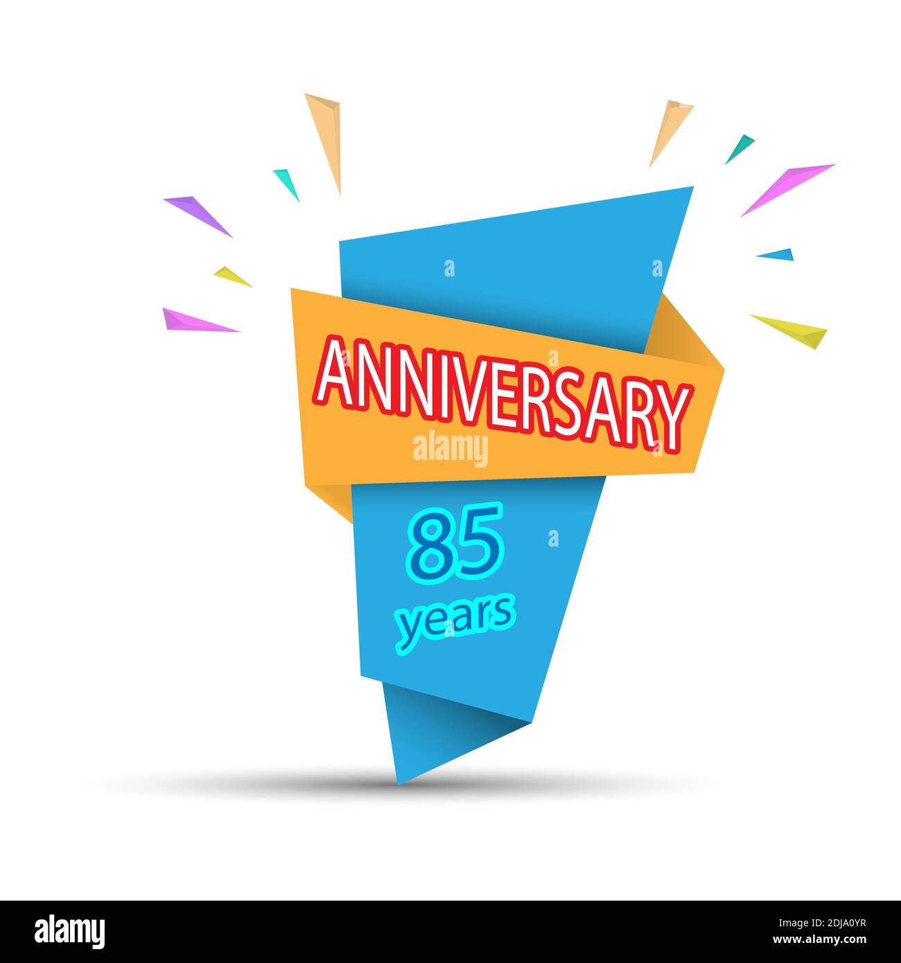 ANNIVERSARY 85 years. Colored banner for congratulations and thematic ...