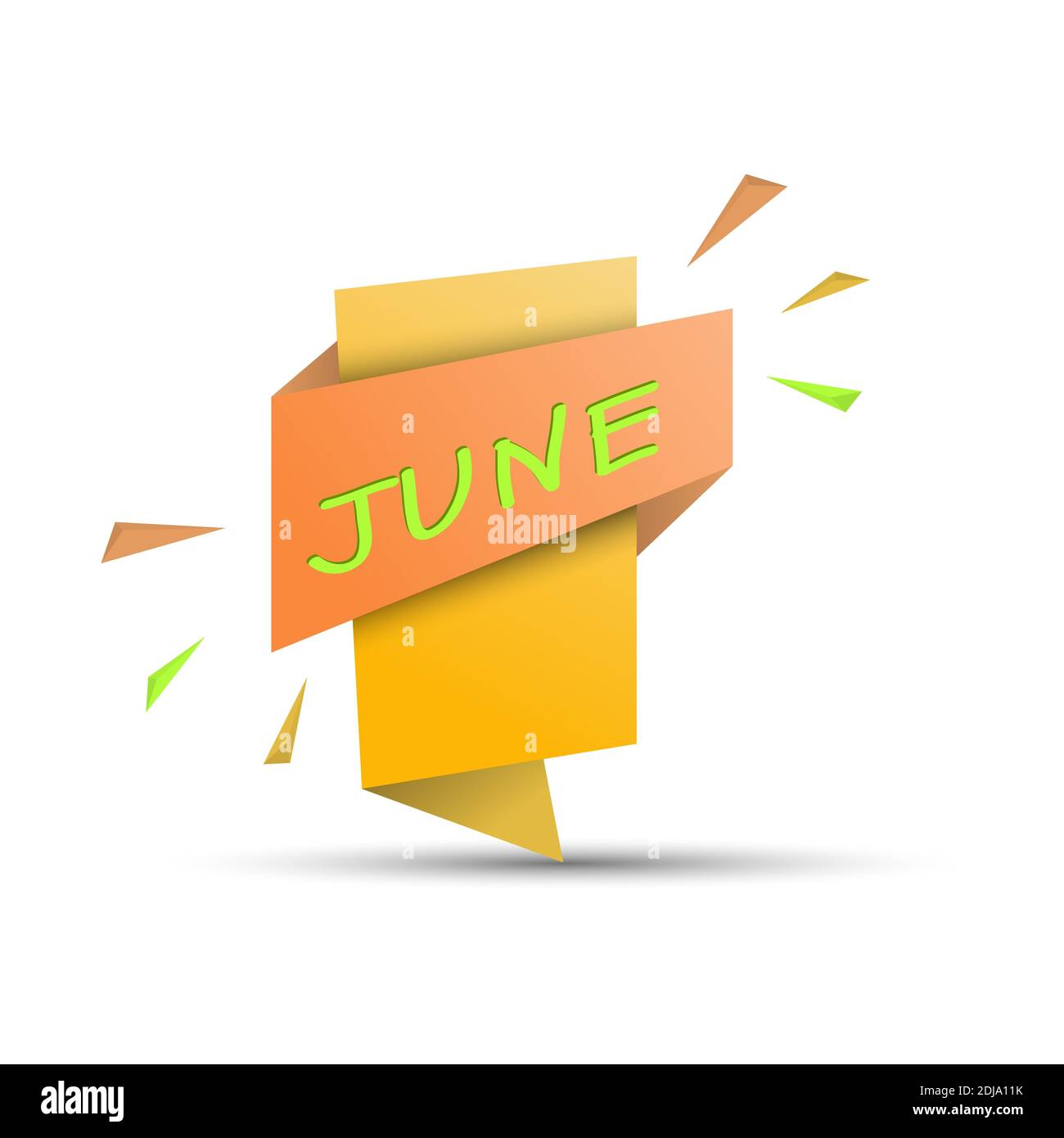 JUNE. Colored banner with the name of the month of the year. Stock ...