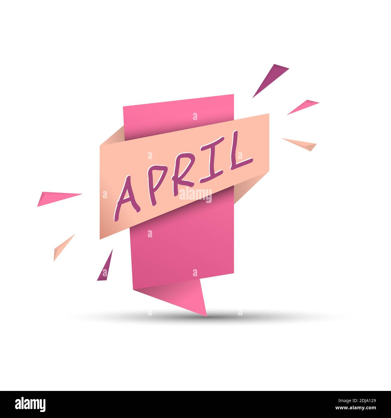 APRIL. Colored banner with the name of the month of the year. Stock ...