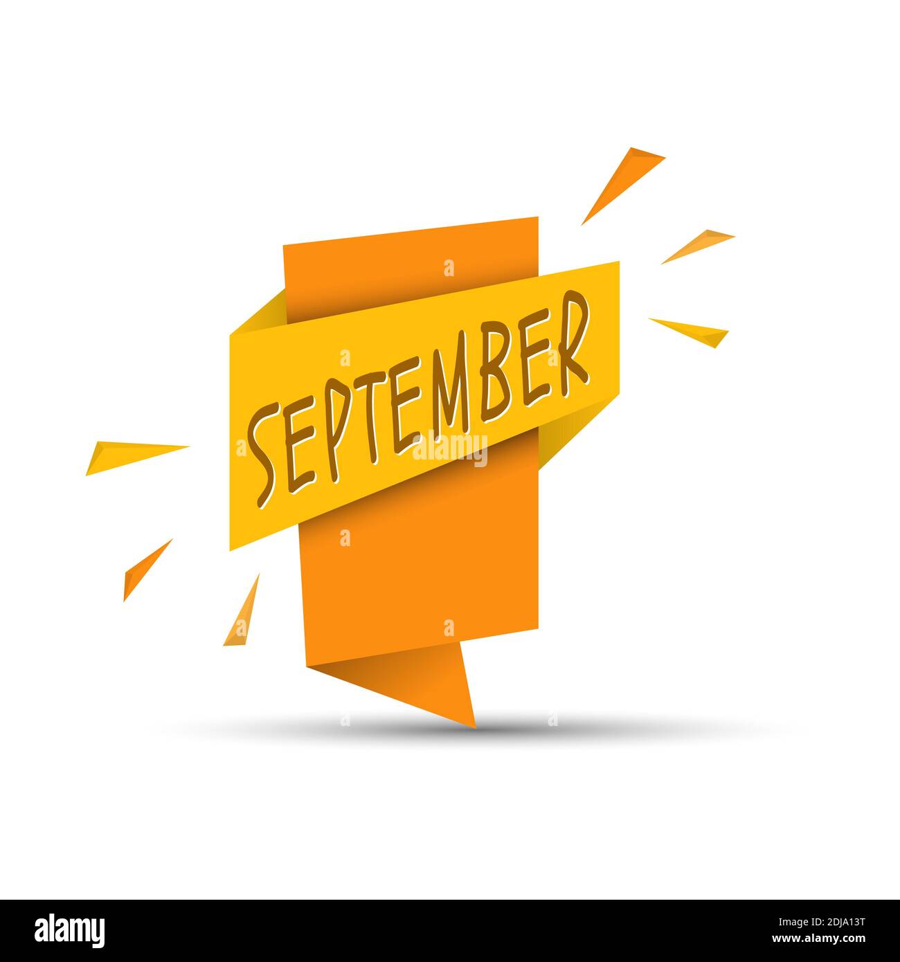 SEPTEMBER. Colored banner with the name of the month of the year. Stock ...