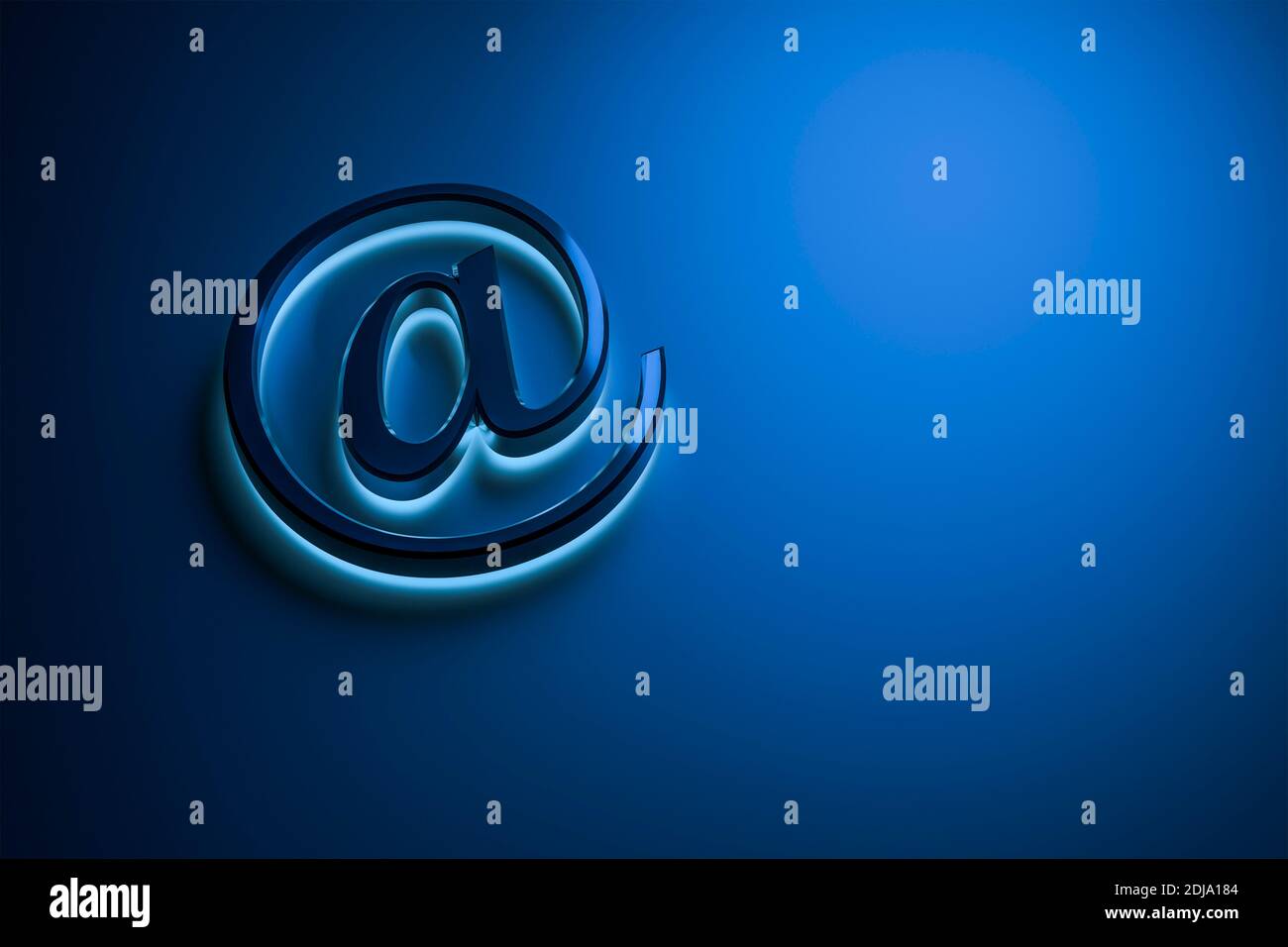 Blue neon email hi-res stock photography and images - Alamy