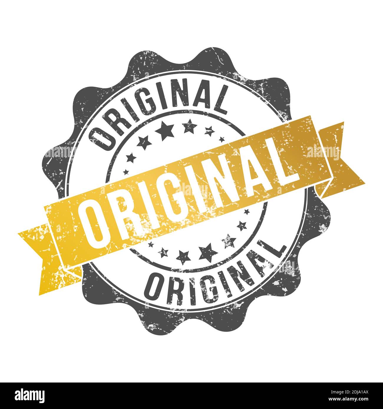 ORIGINAL. Stamp impression with the inscription. Old worn vintage stamp ...