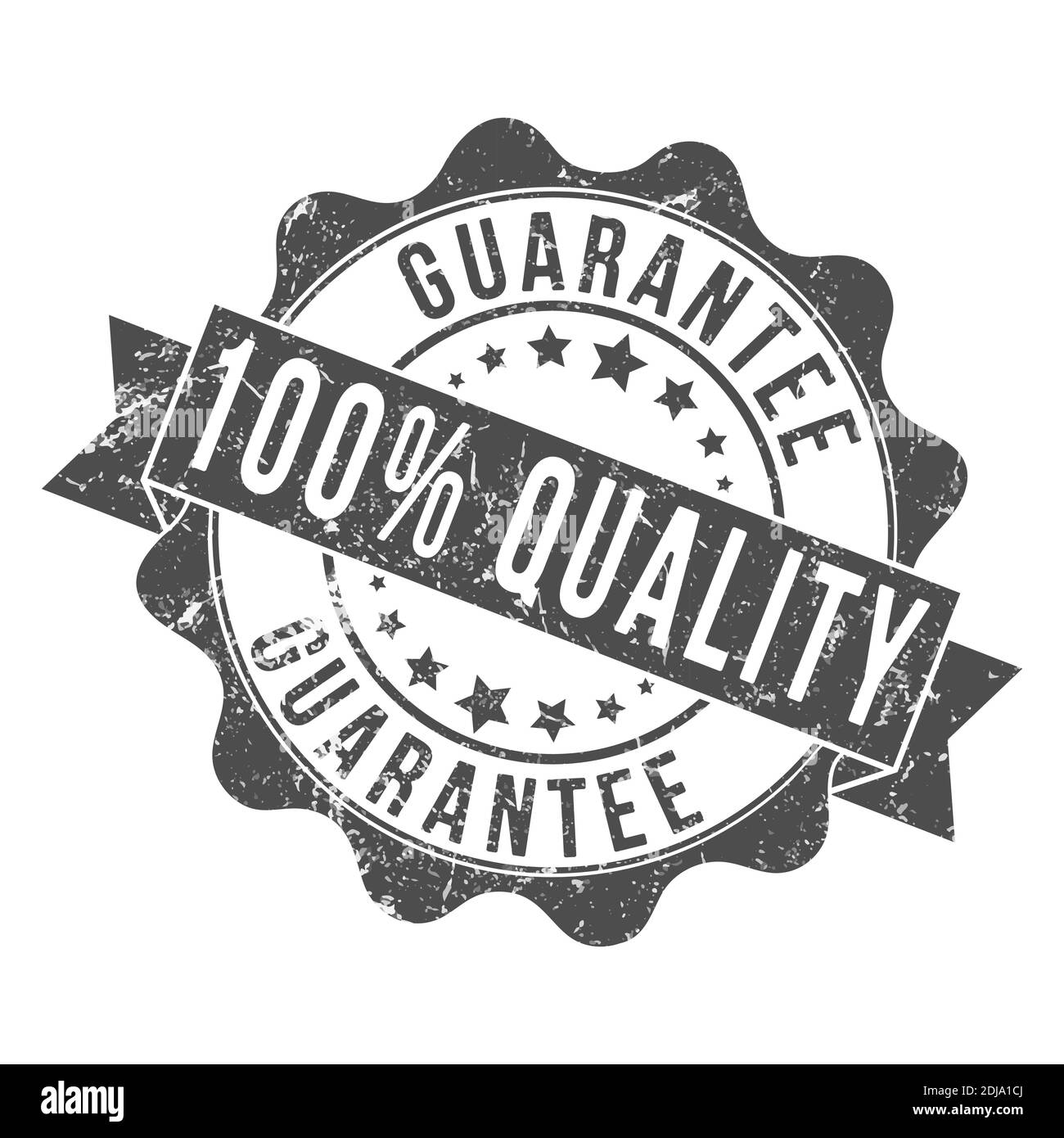 100% QUALITY GUARANTEE. Stamp impression with the inscription. Old worn ...