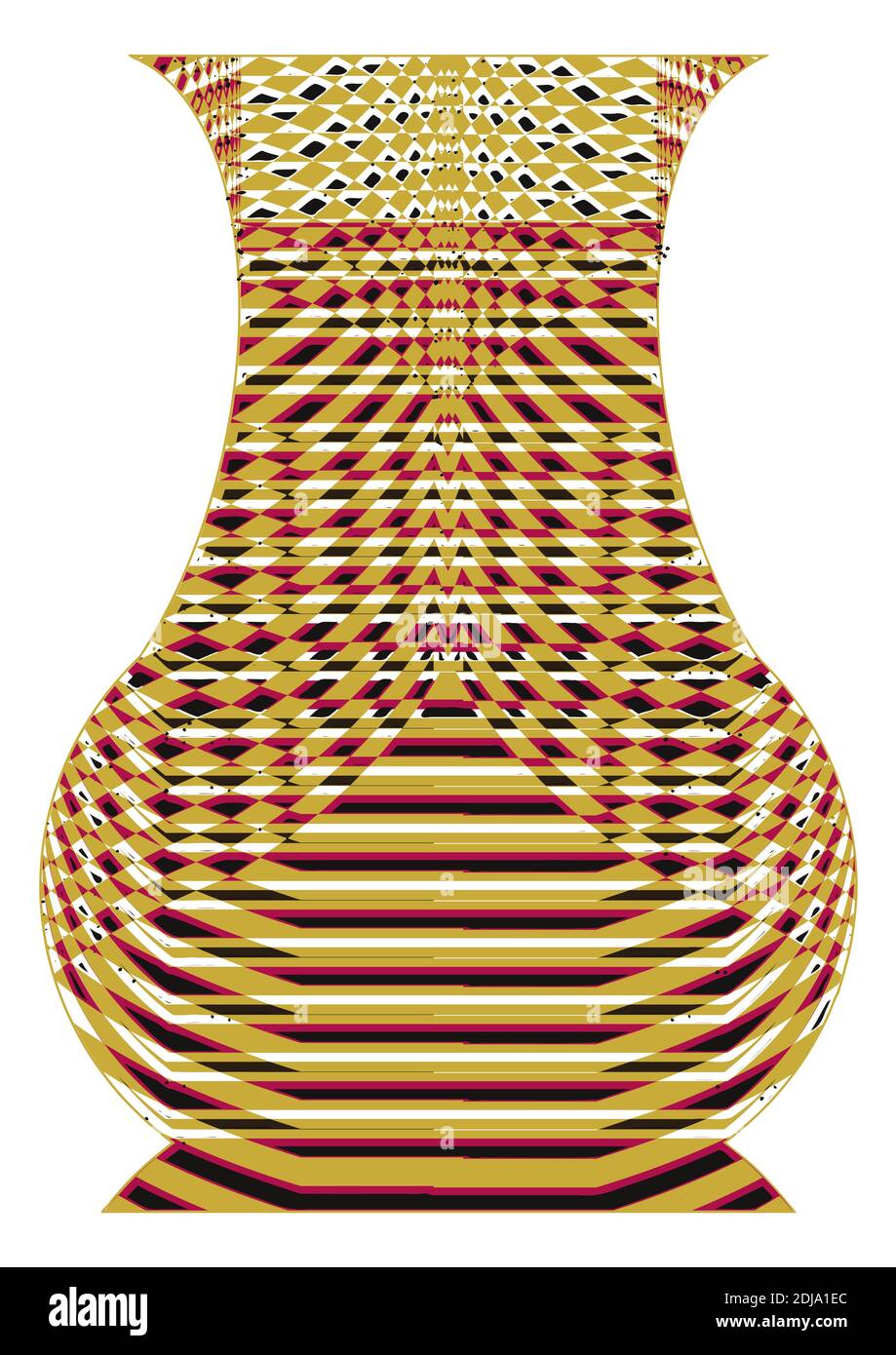 Picture of a golden color, pottery shape, flower vase vector graphic ...