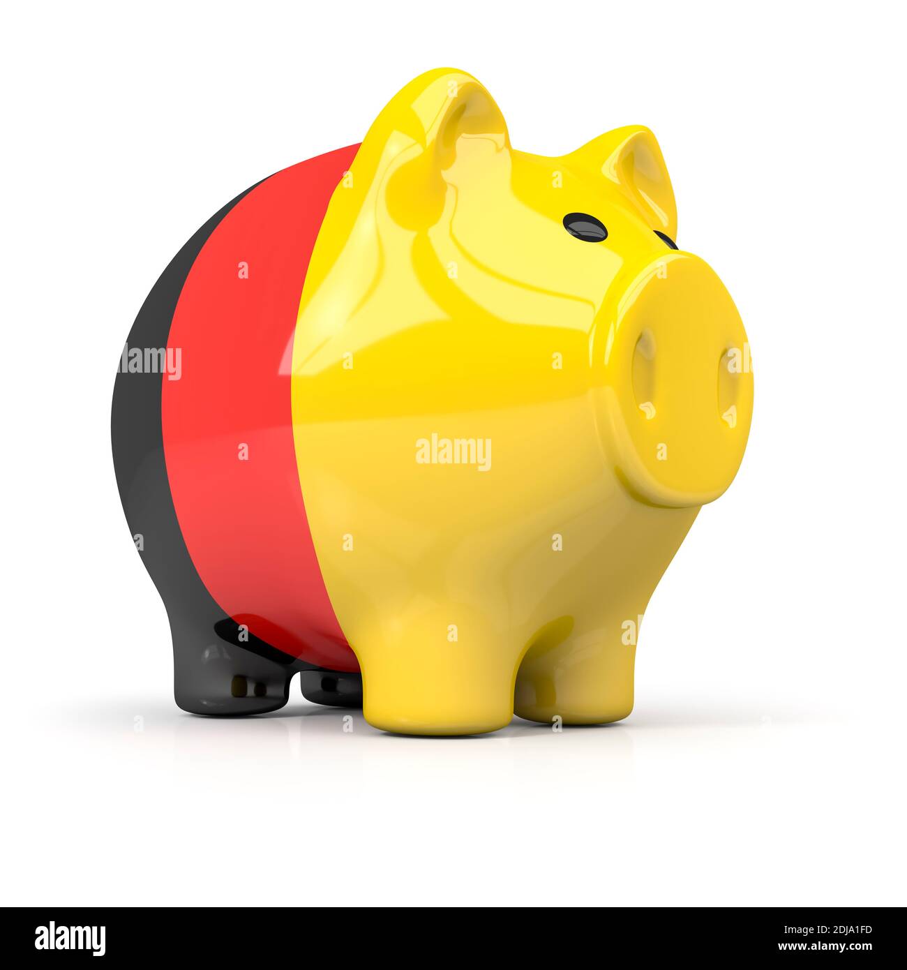 3d rendering of a fat piggy bank in german colors Stock Photo - Alamy