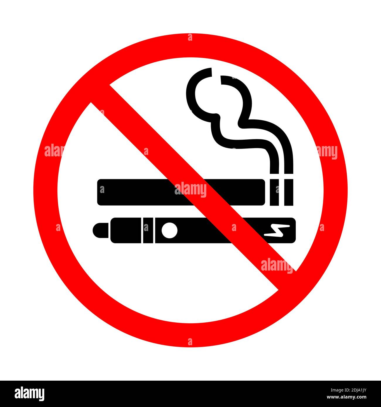 No smoking no vaping sign. Forbidden sign icon isolated on white background vector illustration ...