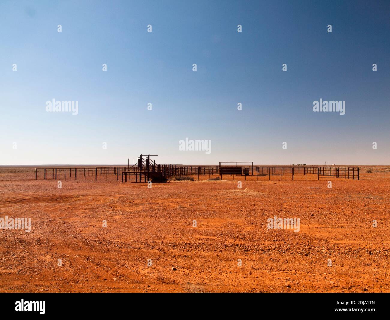 Stock yard on Mount Barry Station, South Australian Outback Stock Photo ...