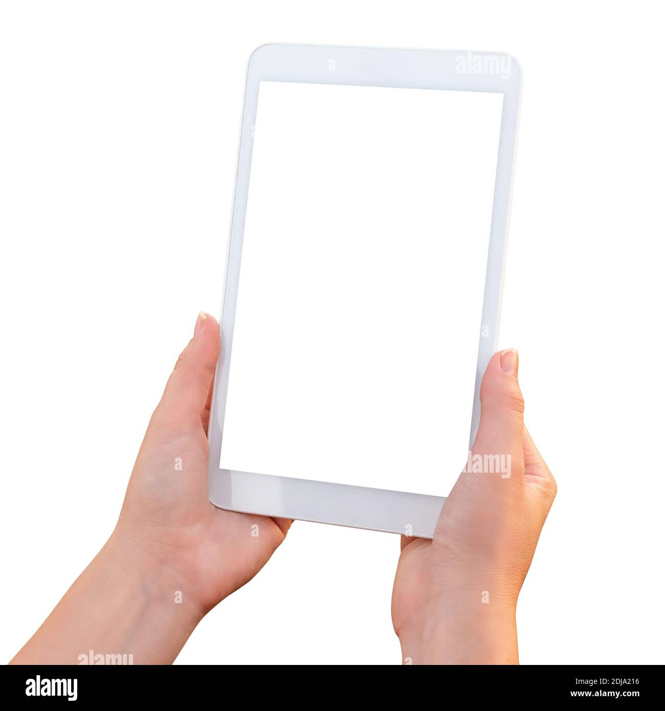 Tablet in hands on Cut Out Stock Images & Pictures - Alamy