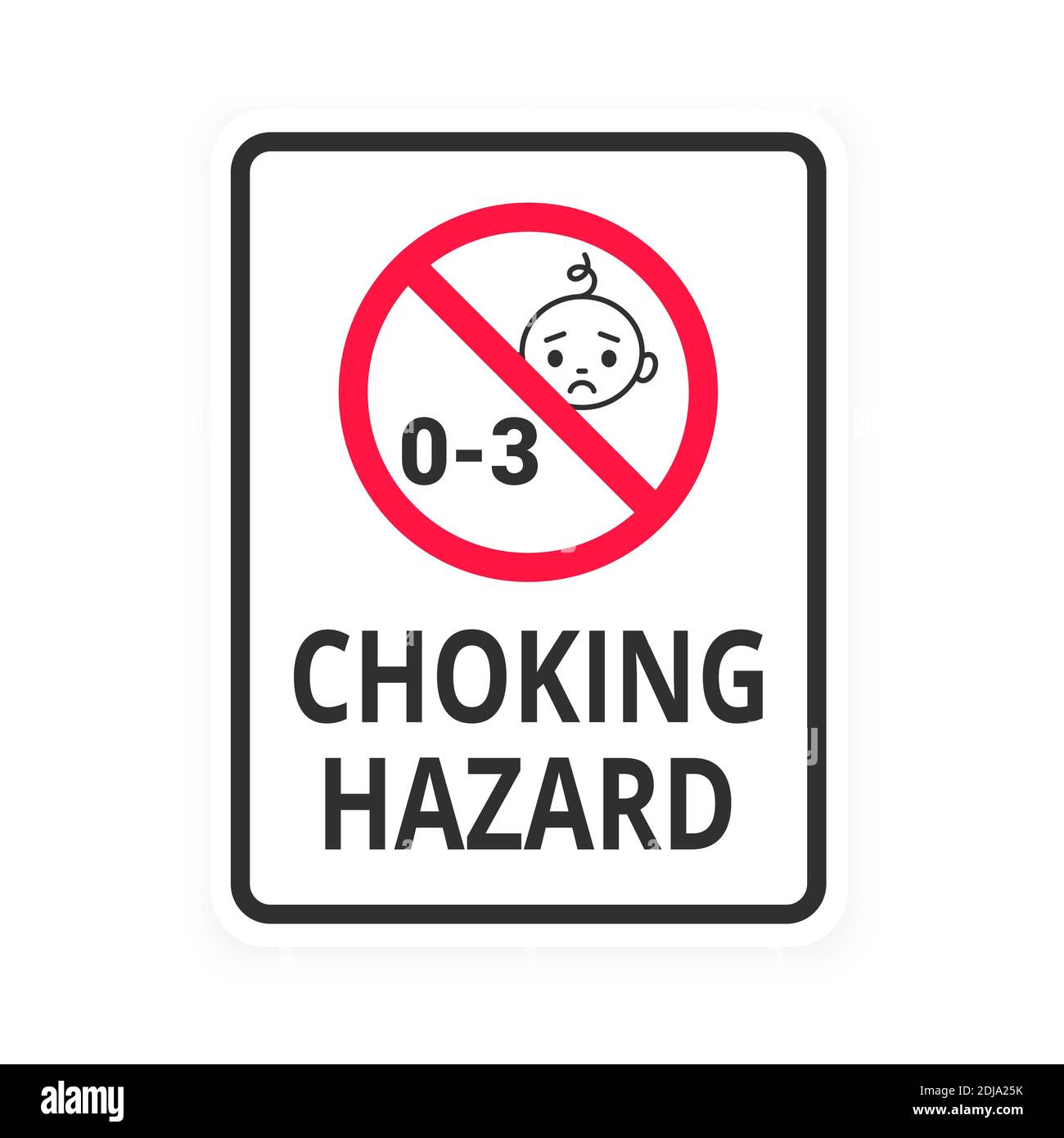 Warning choking hazard small parts for children under years Stock ...